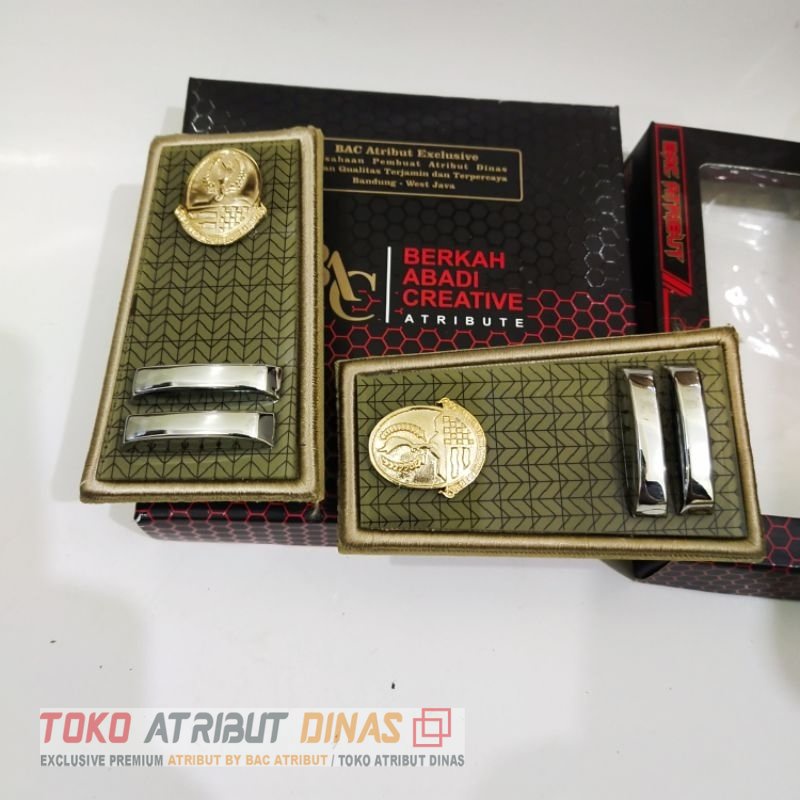 Jual Pangkat pdh 2B ASN Jabar Kain Akrilik Premium Atribut BAC | Shopee ...