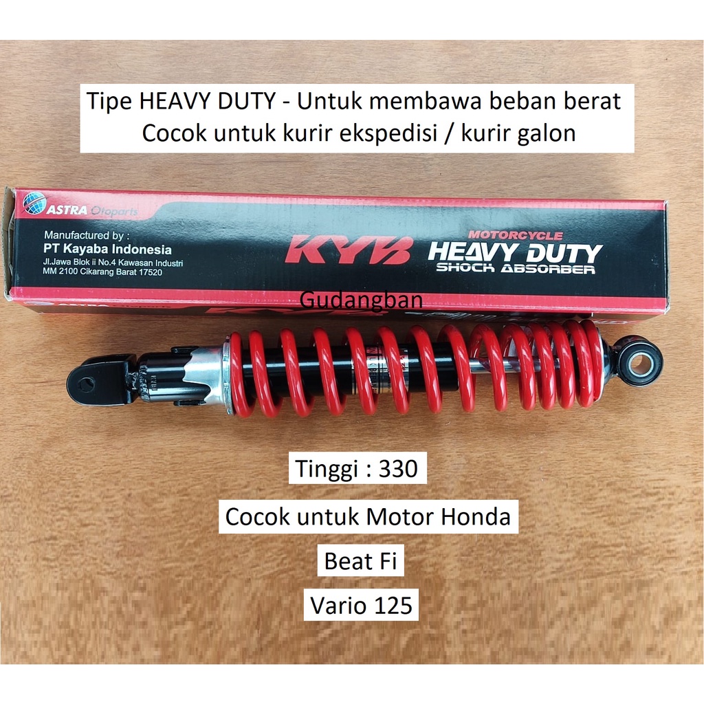 Jual KYOS-OZ71101M SHOCKBREAKER KAYABA MERAH HD BELAKANG MOTOR HONDA VARIO 125 150 KYB HEAVY ...