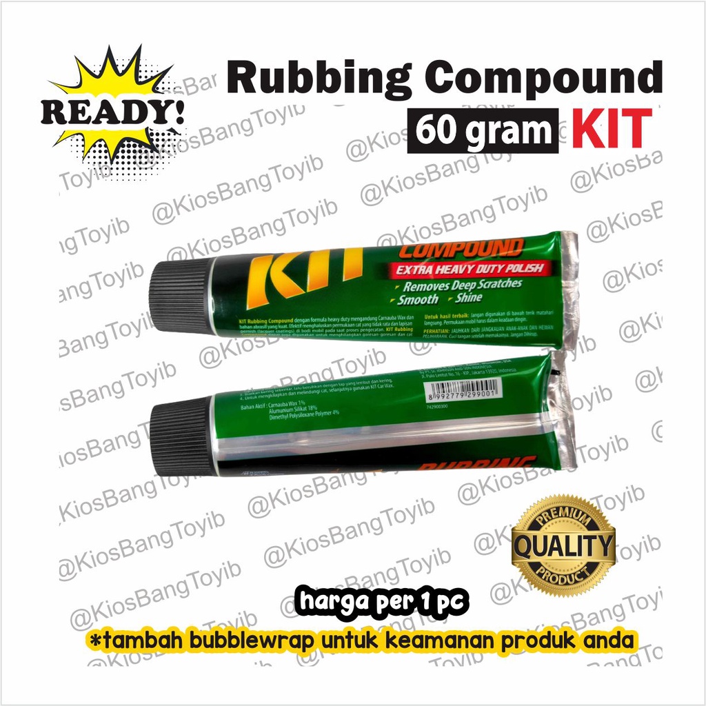 Jual ORI KIT Rubbing Compound Tube 60gr Poles Goresan Mobil Motor Baret ...