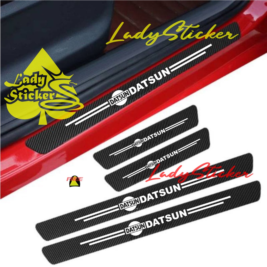 Jual STICKER SILLPLATE CARBON 3D MOBIL DATSUN STICKER SILL PLATE KARBON ...