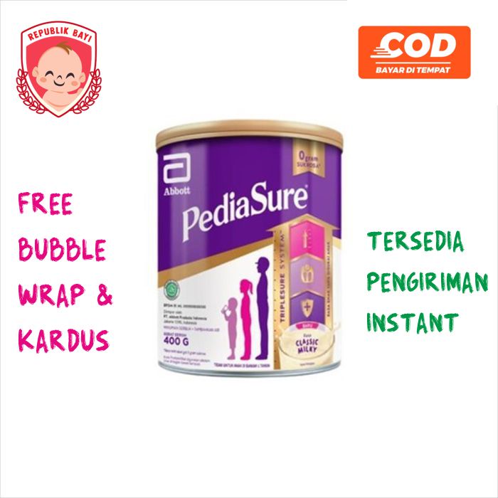Jual Pediasure Triplesure Classic Milky 400 gram 400gr 400 gr TERBARU MURAH FREE PACKING DUS ...