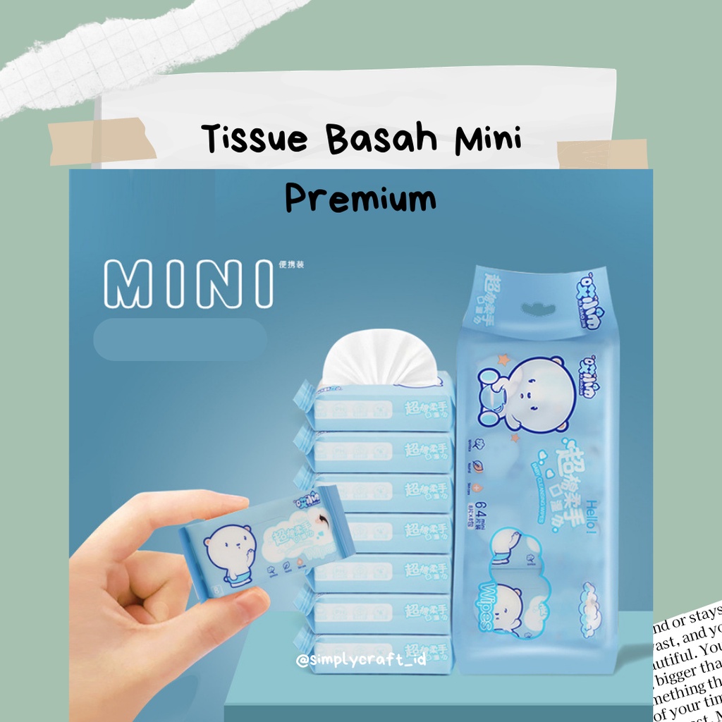 Jual Simply Craft ID - [ ISI 8 LEMBAR ] TISSUE BASAH MINI | TISSUE ...