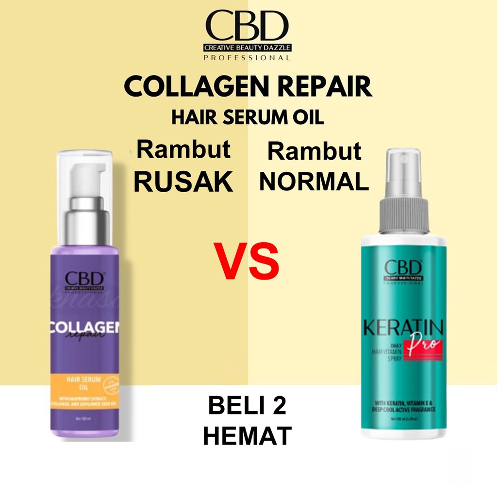 Jual CBD Tonic Kuning Bio + Peptide Ungu COLLAGEN REPAIR HAIR SERUM OIL ...