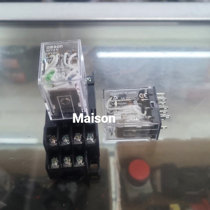 Jual Omron Relay MY4N 24VDC ori Jepang + socket - relay + socket ...