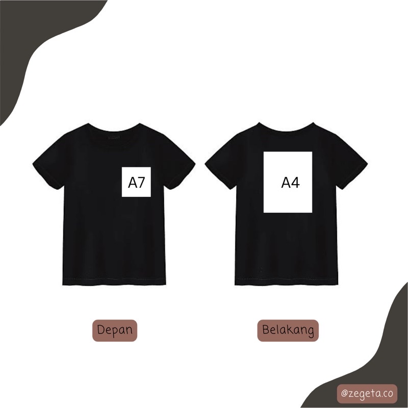 Jual Kaos Sablon KAOS CUSTOM / KAOS DTF / KAOS SABLON A7 DAN A3 / KAOS ...