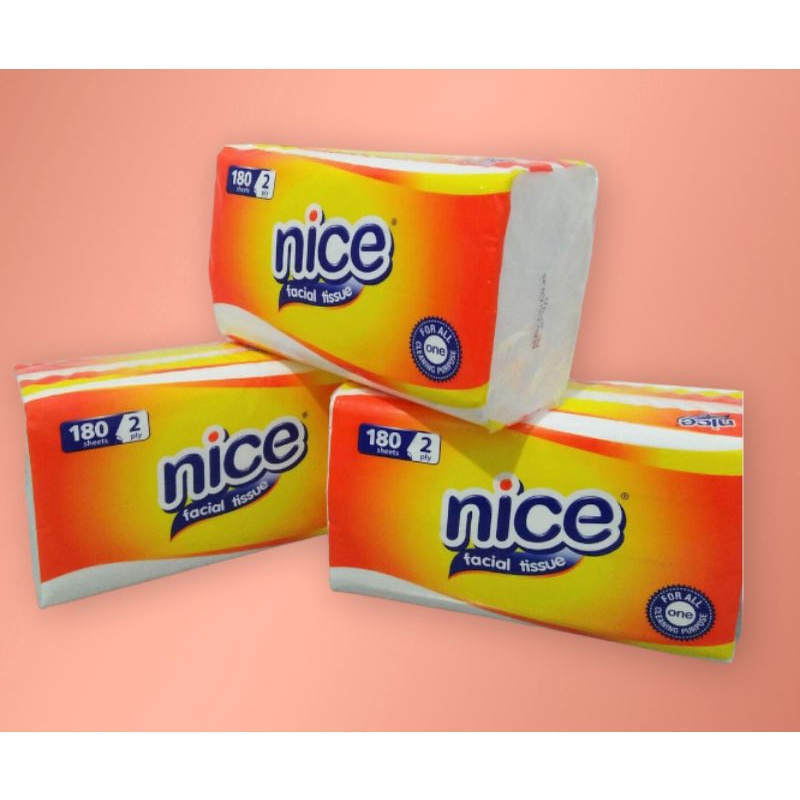 Jual Facial tissue 180 sheets / Nice Clean plus Facial Tissue Tisue ...