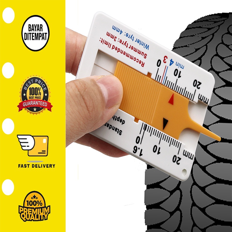 Jual Penggaris Alat Ukur Ketebalan Pola Ban Otomatis Mobil Motor ...