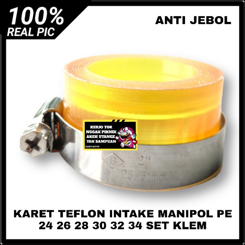 Jual KARET MANIPOL MANIFOLD INTAKE TEFLON PE 24 26 28 30 32 34 SET KLEM rvn | Shopee Indonesia