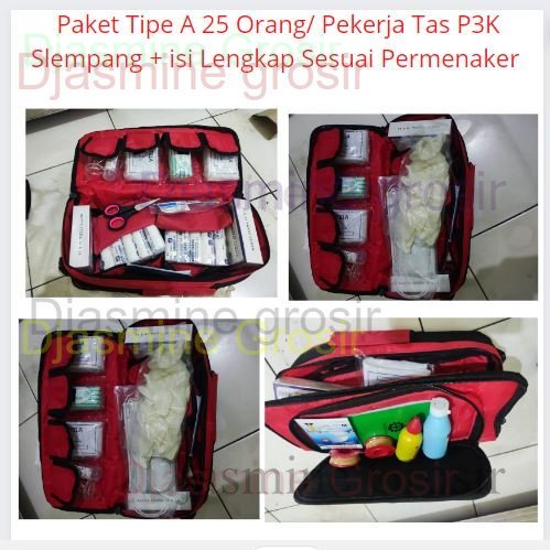 Jual Paket A P3K Tas Emergency Slempang Jinjing Plus dengan Isi Tipe A ...