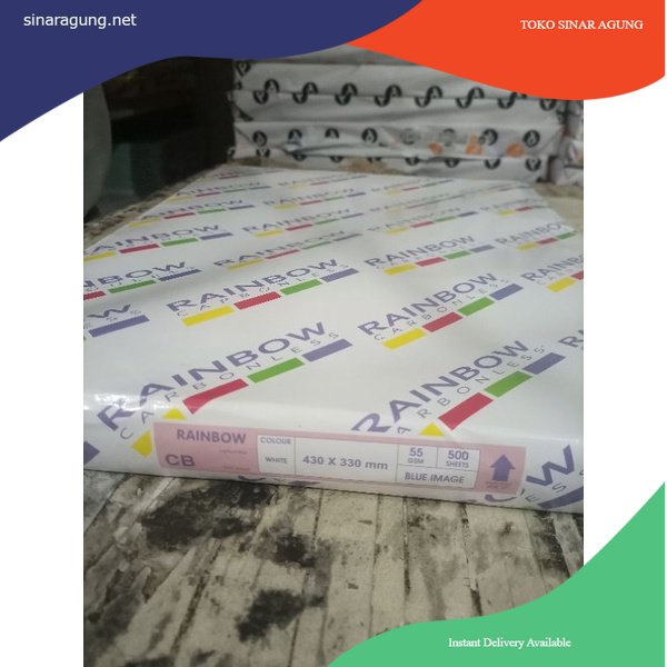 Jual Kertas NCR RAINBOW carbonless ukuran DF(dobel folio) 43x33 TOP ...
