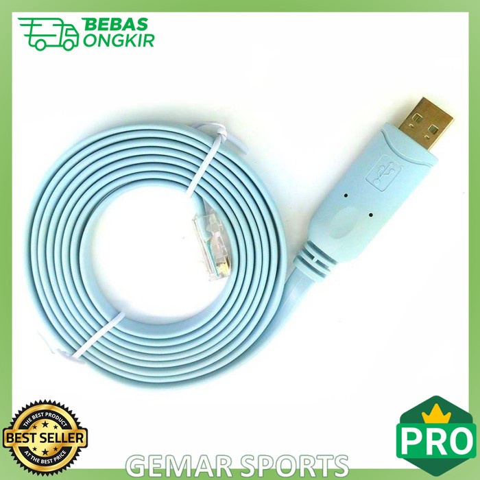 Jual DISKON SHOPEE/ Prolific Console Cable USB RS232 to RJ45 Cisco ...