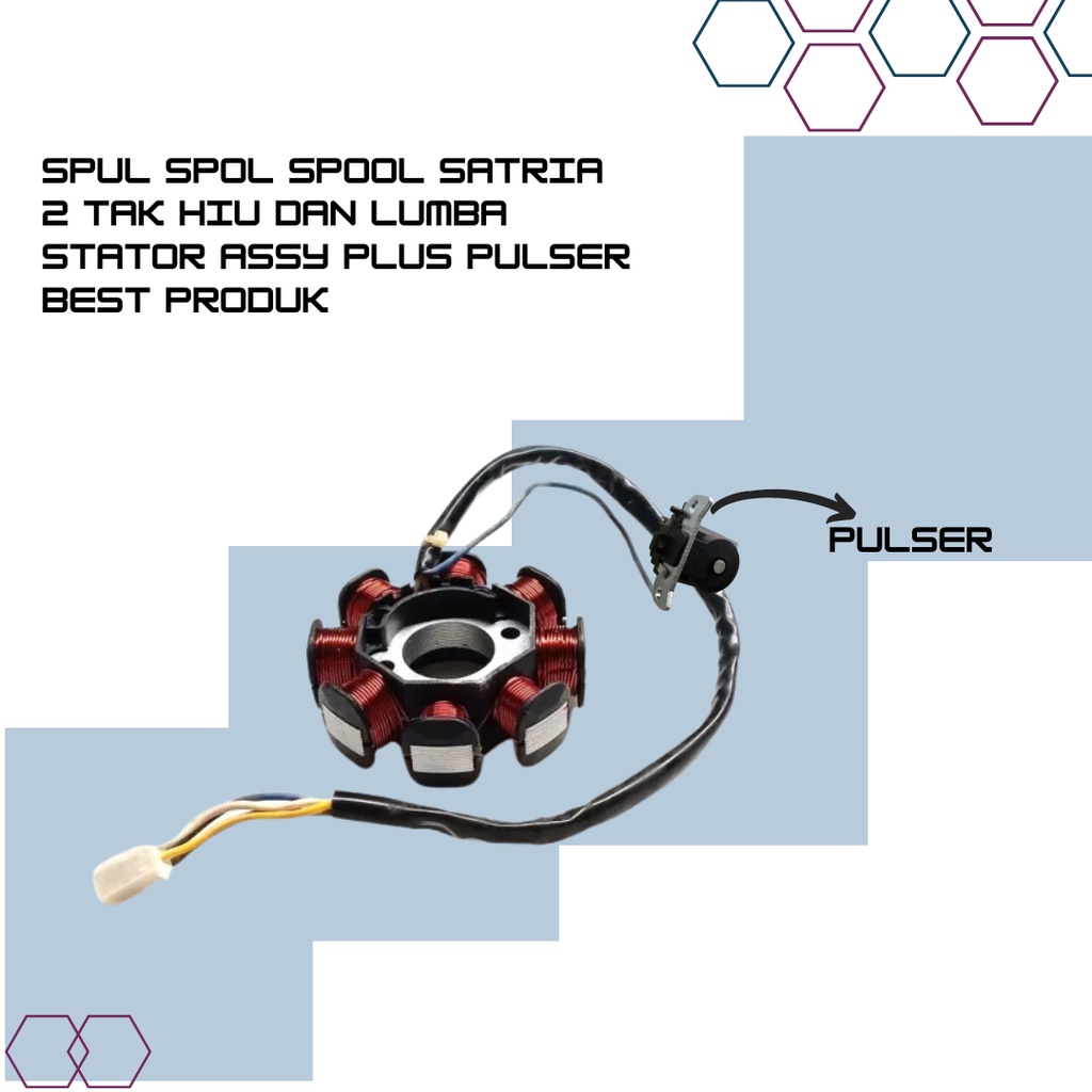 Jual Spul spol Spool Satria 2 tak hiu dan lumba stator assy plus pulser best produk | Shopee ...