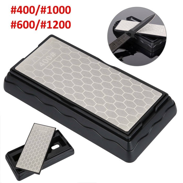 Jual Double Sided Diamond Sharpening Stone Grit 400 1000 Batu Asah ...