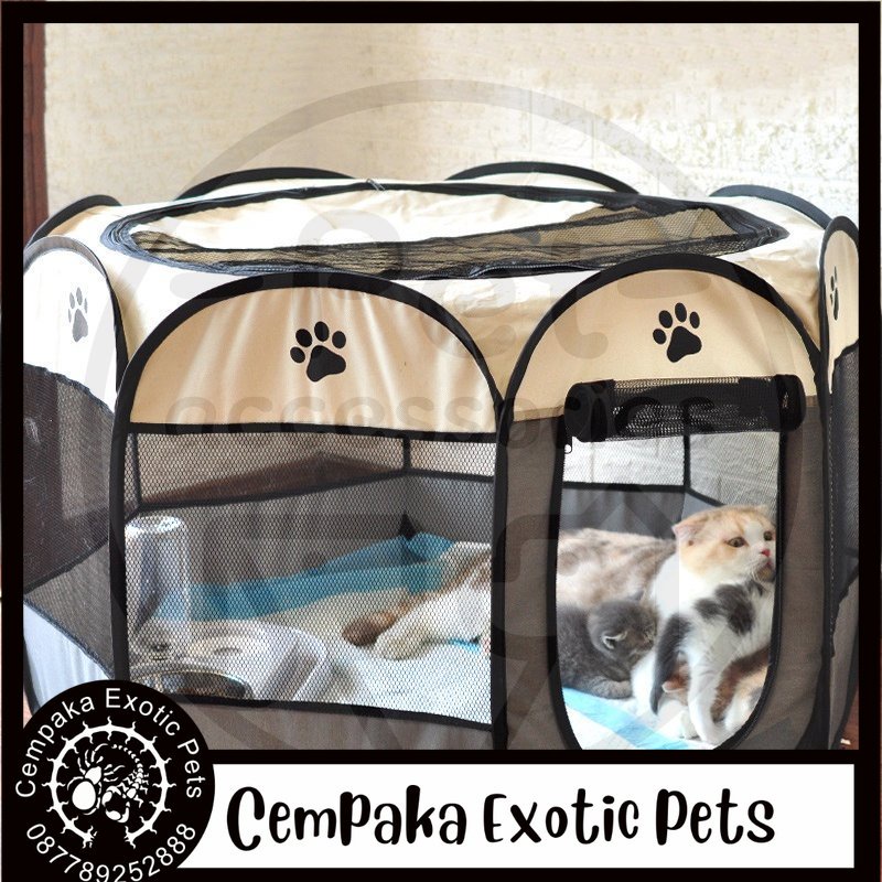 Jual Pagar Tenda Lipat Kucing Kandang Portabel dengan 8 Panel untuk ...
