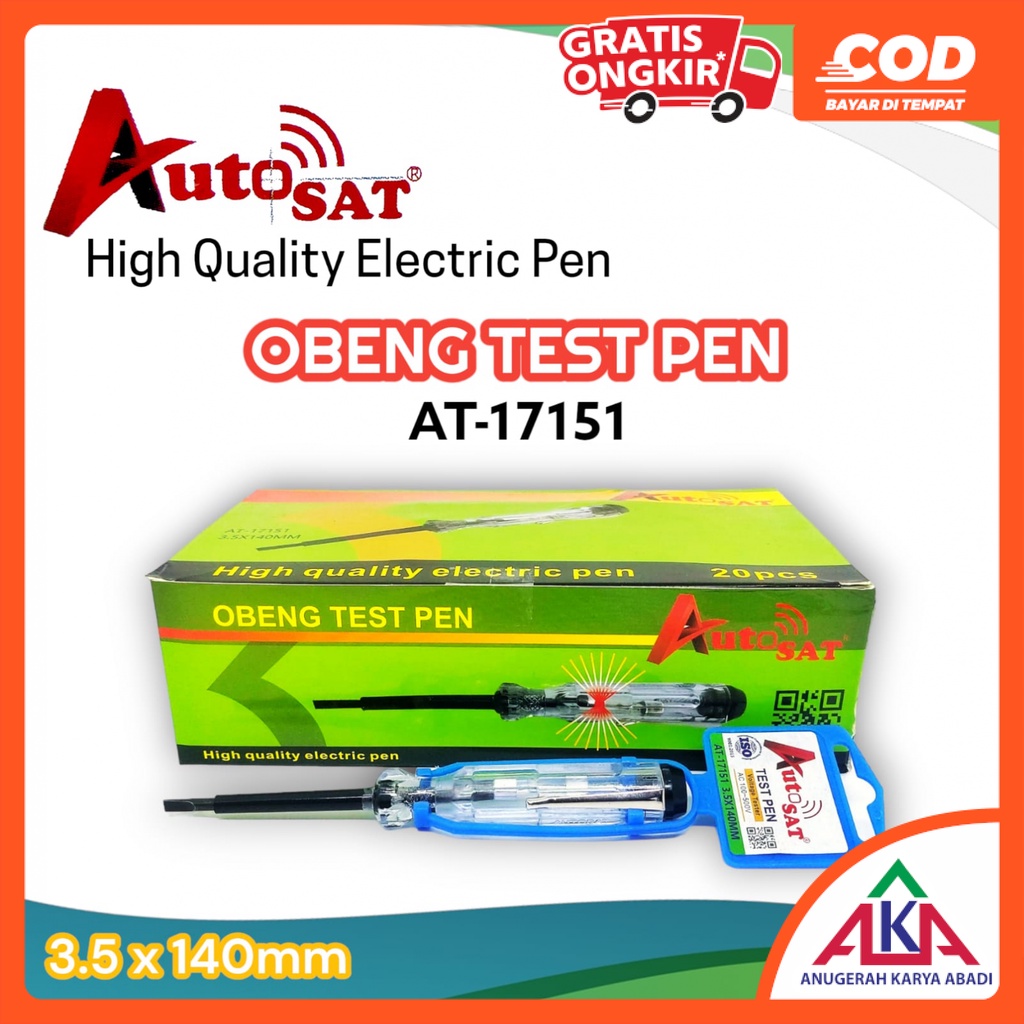 Jual Tespen / Test Pen / Obeng Tes Listrik AUTOSAT AT-17151 Electric ...