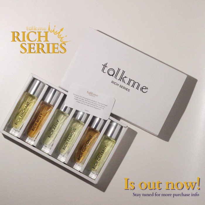 Jual (READY STOCK) (BOTOL BULAT) TALKME parfume RICH SERIES 1SET ISI ...