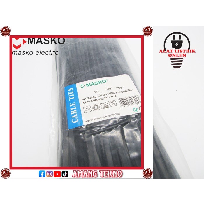 Jual MASKO KABEL TIES 8CM/ SEGEL KANTONG PLASTIK/ SABUK/TALI/KLIP 2.5 ...