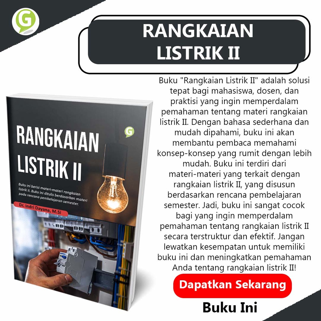 Jual Buku Pendidikan Rangkaian Listrik II Dr. Indri Dayana, M.Si ...