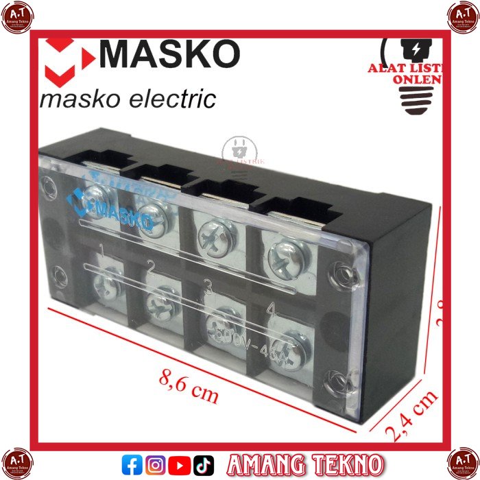 Jual TERMINAL BLOK MASKO / TERMINAL BLOK KRUSTINE / SAMBUNGAN KABEL ...