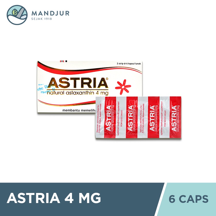 Jual Astria 4 mg 6 Kapsul - Suplemen Daya Tahan Tubuh | Shopee Indonesia