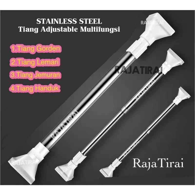 Jual TIANG pipa FLEKSIBEL 50CM-80CM tanpa paku /TIANG PIPA KAMAR MANDI ...