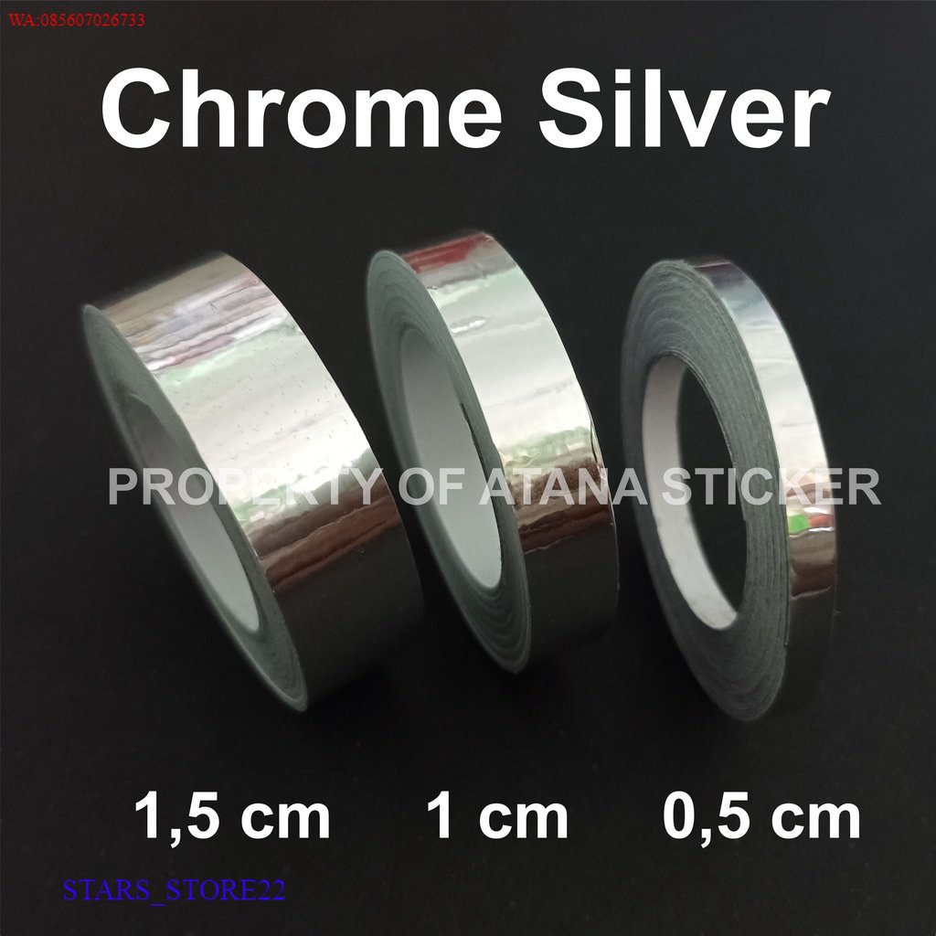 Jual Stiker List Velg Body Sepeda Motor Matic Mobil Chrome Perak Silver ...