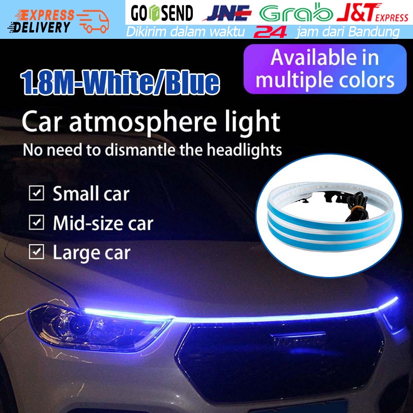 Jual 12V1.8M Lampu Strip LED Fleksibel Universal Dekorasi Mobil Lampu ...