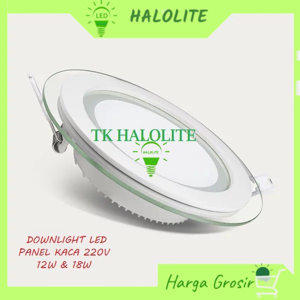 Jual Lampu LED Panel Downlight 12 watt Bulat KACA Inbow / 18w | Shopee Indonesia