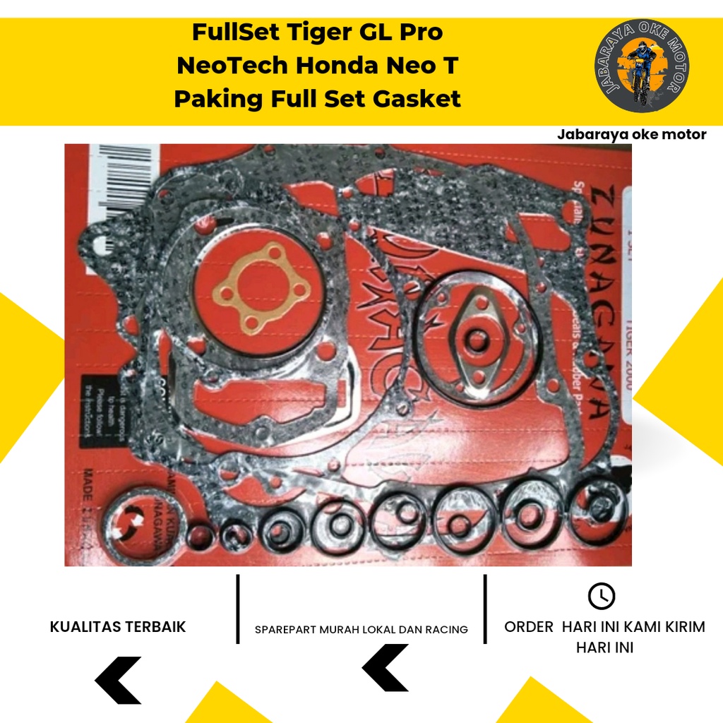 Jual FullSet Tiger GL Pro NeoTech Honda Neo T Paking Full Set Gasket ...