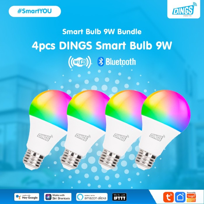 Jual DINGS PAKET HEMAT 4 Smart Bulb Lampu Pintar Smart Home Koneksi ... Jual DINGS PAKET HEMAT 4 Smart Bulb Lampu Pintar Smart Home Koneksi ...