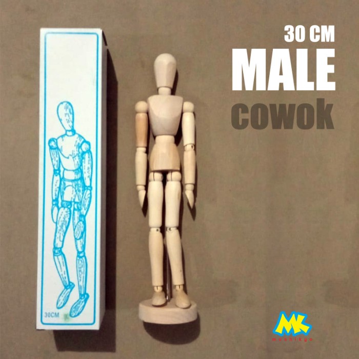 Jual Manekin Kayu XL / Wood Figure Male / Female 30cm - MALE | Shopee ...