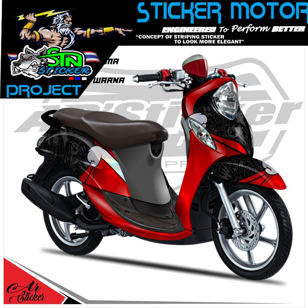 Jual Sticker Decal Fino 125 Hologram Pelang, Chrome - Dekal Fino FI 125 ...