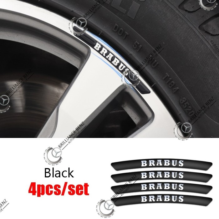 Jual 4PCS EMBLEM ALUMUNIUM STICKER VELG AMG BRABUS MERCEDES WHEEL RIM ...