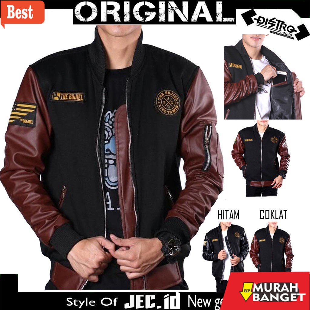 Jual Jaket kulit untuk pria- JEC Jaket Bomber Pilot Karlit Bojiel ...