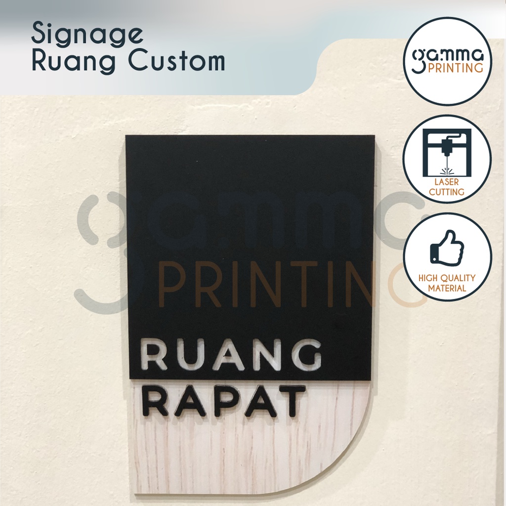 Jual Signage Akrilik Custom Tulisan Ruang UV Print Sign Board Acrylic ...