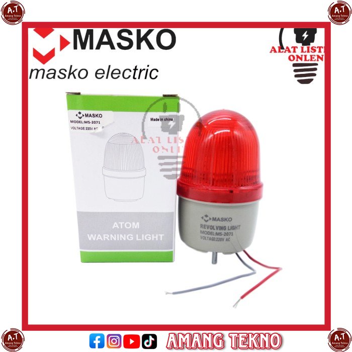 Jual Lampu Rotary 1 set WARNING LIGHT/ROTARY LAMP LED 2" MR 2071 MERAH ...