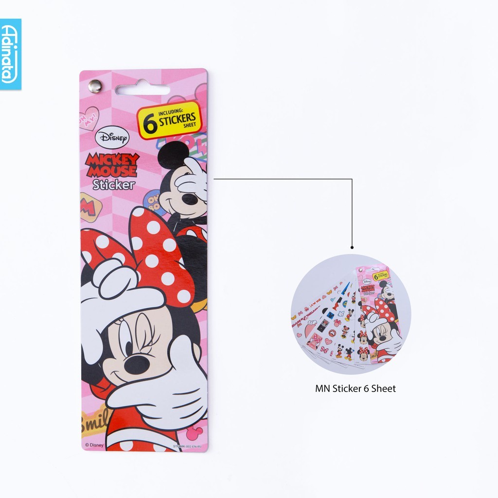 Jual Mickey Mouse Sticker 6 Sheet - Adinata / Sticker 1401-6100 ...