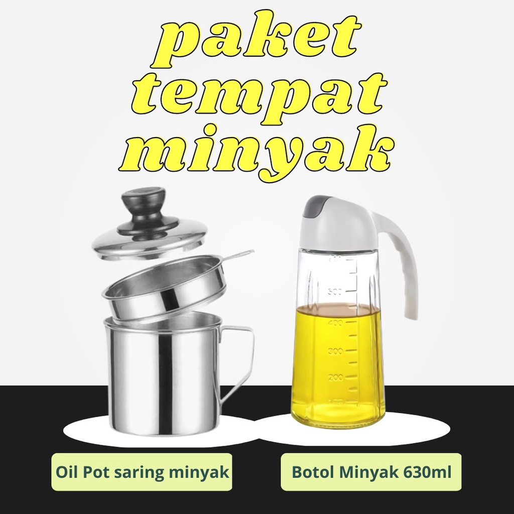 Jual SM88 -PAKET TEMPAT MINYAK (Oil POt + Botol Minyak) | Shopee Indonesia