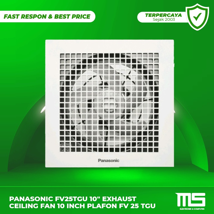 Jual PANASONIC FV 25TGU 10" EXHAUST CEILING FAN 10 INCH PLAFON FV 25 ...