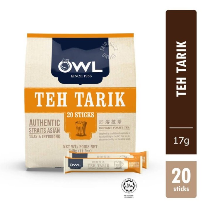 Jual owl teh tarik singapore 20 sticks per pack FM | Shopee Indonesia