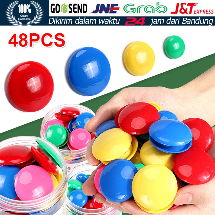 Jual 3CM/48PCS Magnet Besar Papan Tulis Magnetic Pin/ Kancing Magnet ...