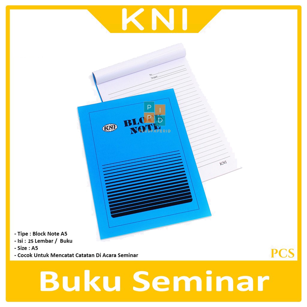 Jual KNI Block Note A5 Buku Seminar - Pcs | Shopee Indonesia