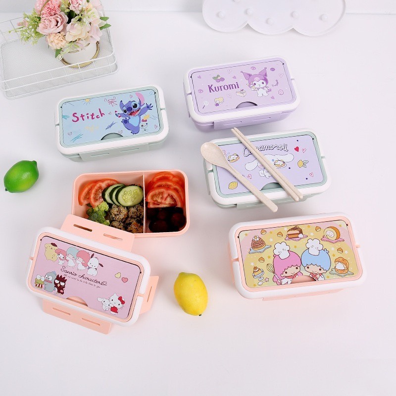 Jual Lunch Box Rectangle Kotak Makan Karakter Kartun Sanrio My Melody Kuromi Cinnamoroll Lucu ...