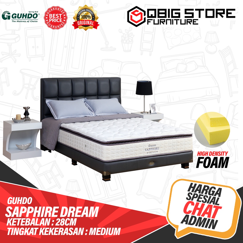 Jual Kasur Springbed Guhdo Sapphire Dream FUL SET Legacy Style | Shopee Indonesia