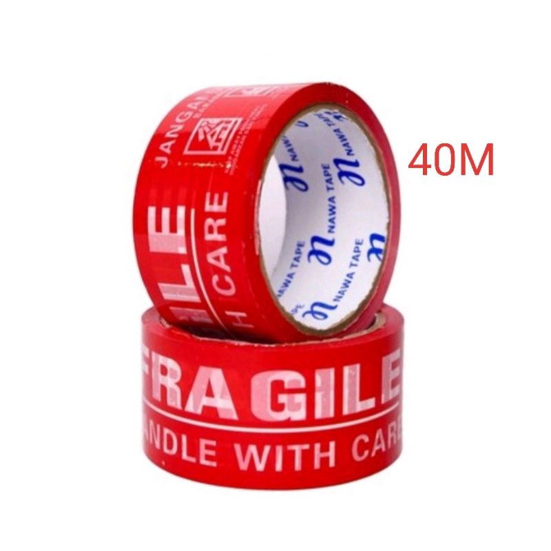 Jual Lakban merah FRAGILE 48mm, panjang 40M | Shopee Indonesia