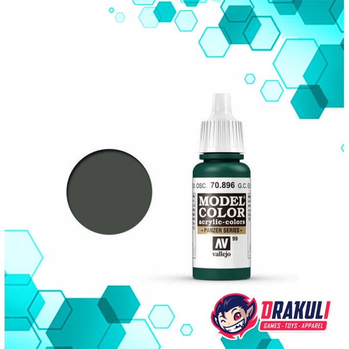 Jual Vallejo Model Color Model Kit Paint - German C. Extra Dark Green ...