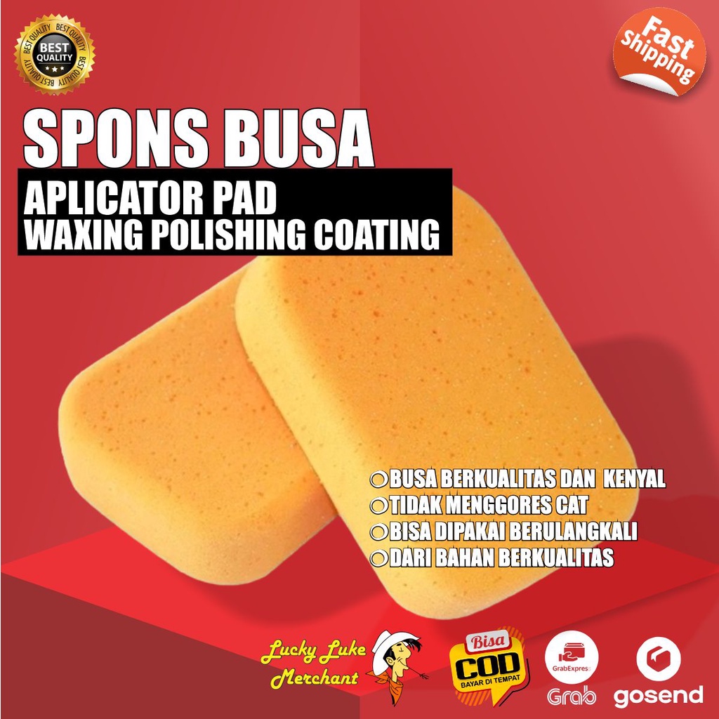Jual Spons Spon Busa Sponge Aplikator Pad Persegi Tebal Alat Cuci Poles ...