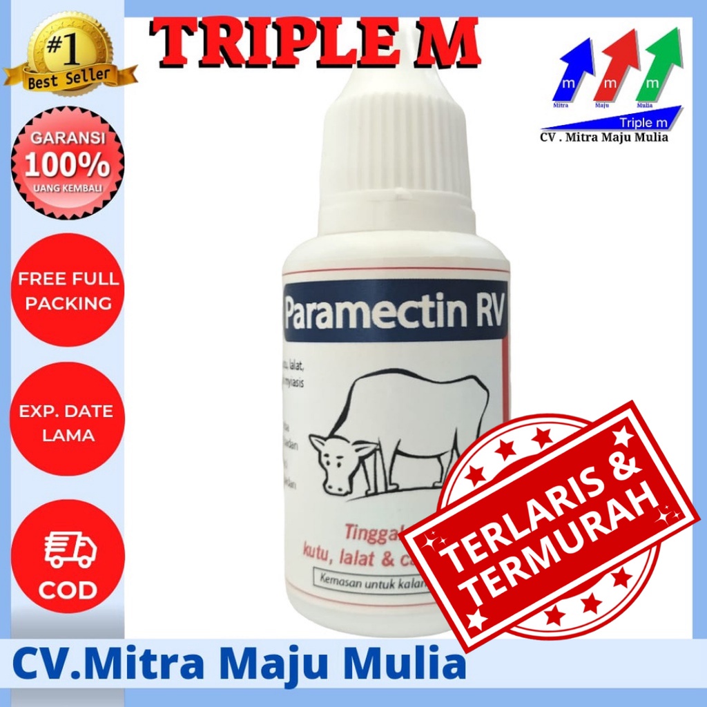 Jual PARAMECTIN RV 20 ml Obat gudik myasis luka luar sapi hewan ...