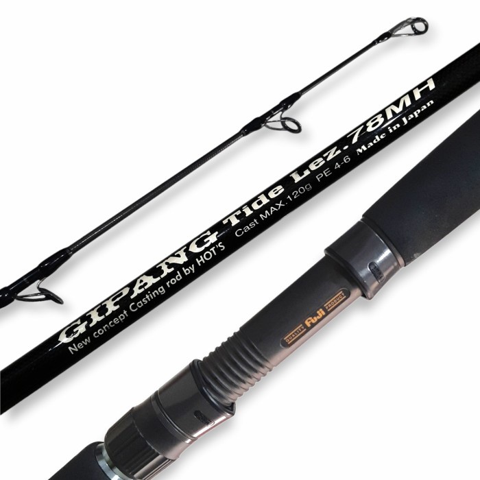 Jual Rod Gipang Tide Lez 78MH PE 4 - 6 second cast max 120g made in ...