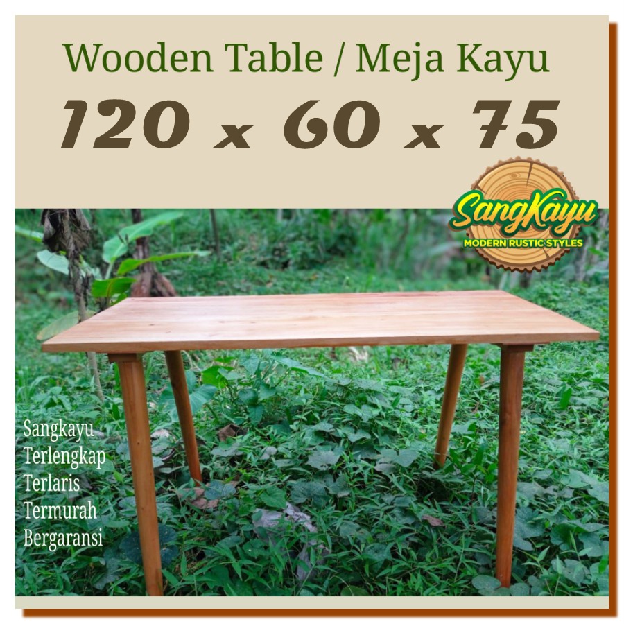 Jual Meja kayu Meja minimalis 120x60x75 cm Meja kerja wooden table ...